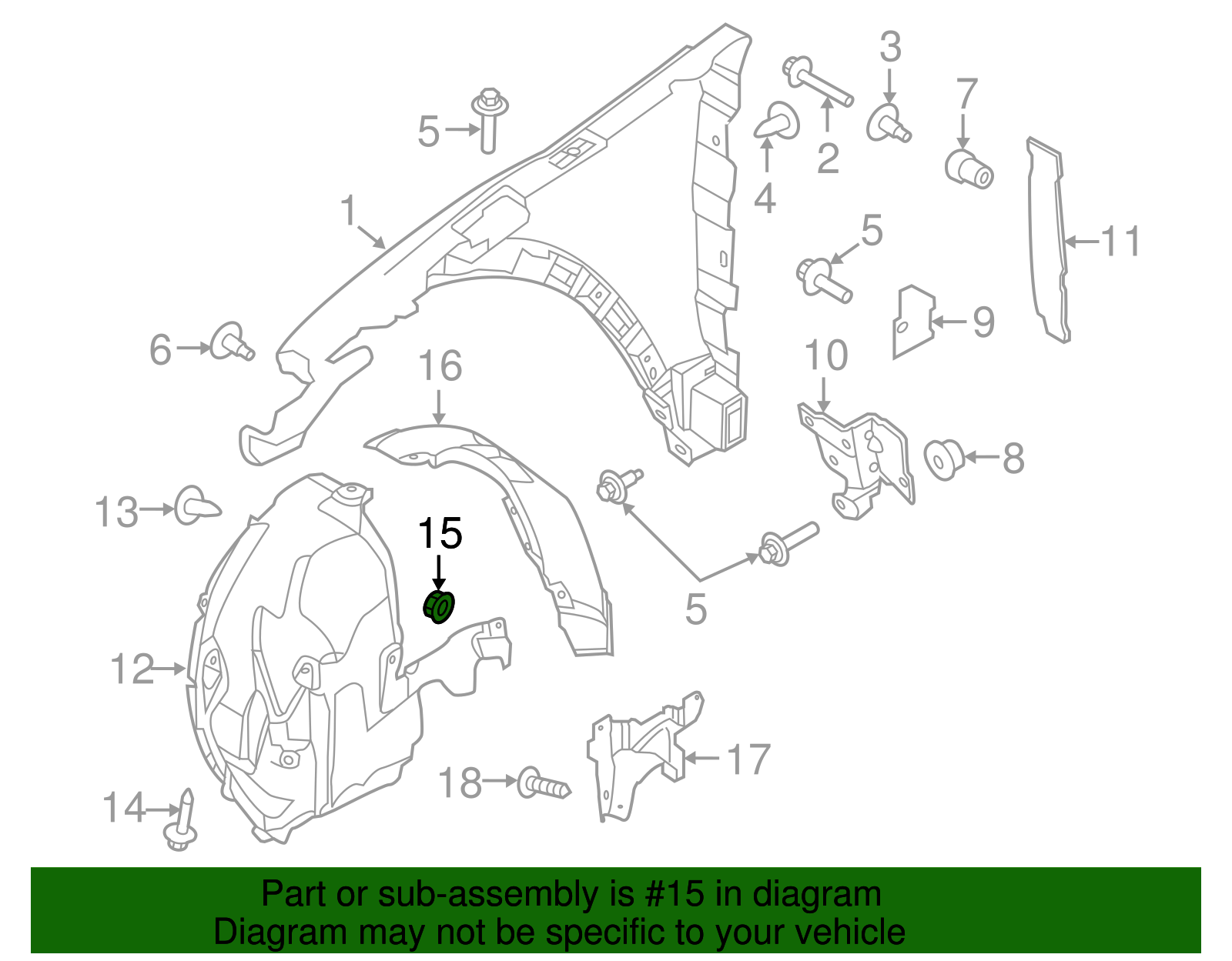 RYH500780 - Ft Fender Liner Nut - 2012-2020 Land-Rover | Land Rover ...