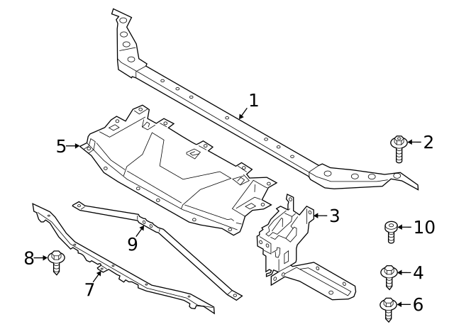 51-64-7-436-785 - V-brace for front panel 2019-2024 BMW Z4 | AutoNation ...