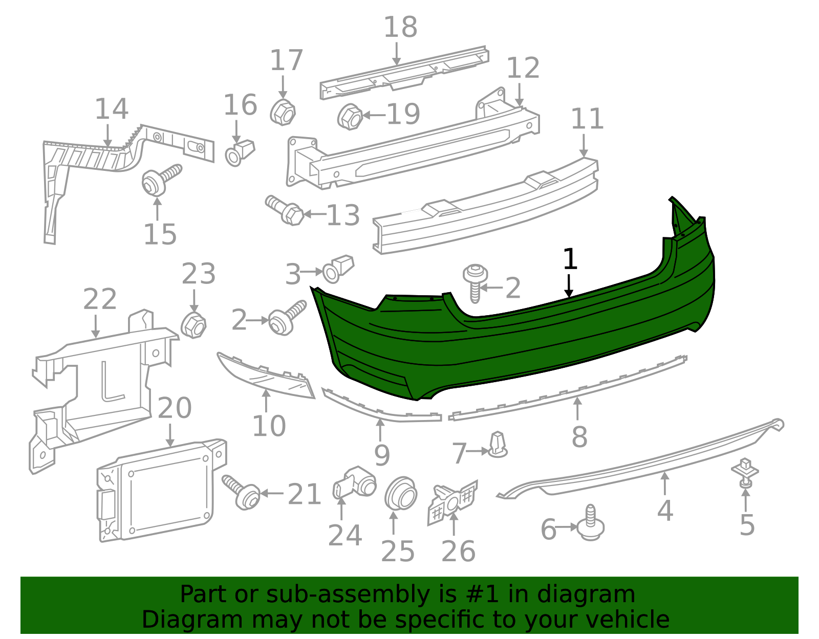 2012-2015 Volkswagen Passat Bumper Cover 561-807-421-D-GRU | OEM VW ...