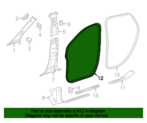 2015-2017 Mercedes-Benz Door Seal 246-692-00-76 | AutoNationParts.com
