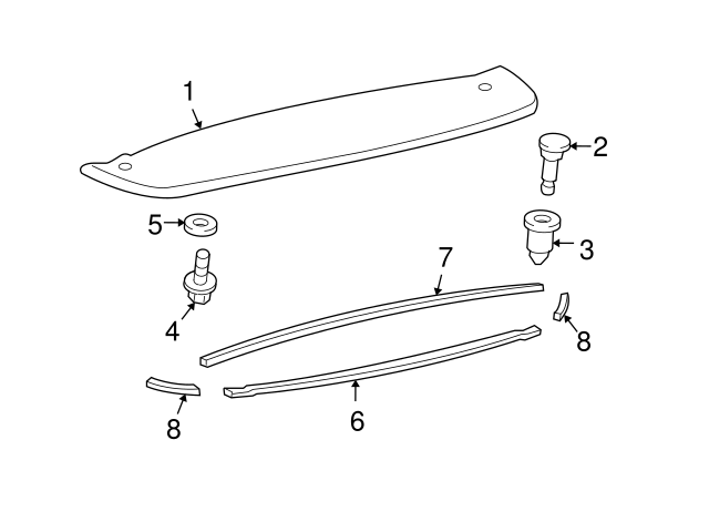 2009-2013 Toyota Matrix Rear Spoiler 76871-02910 | Toyota Parts Express
