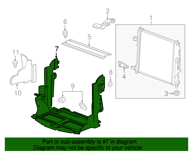 2016-2023 Chevrolet Camaro Lower Radiator Air Baffle 84388317 GM ...