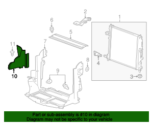 2019-2023 Chevrolet Camaro Side Baffle - Driver's Side (LH) 84141573 ...