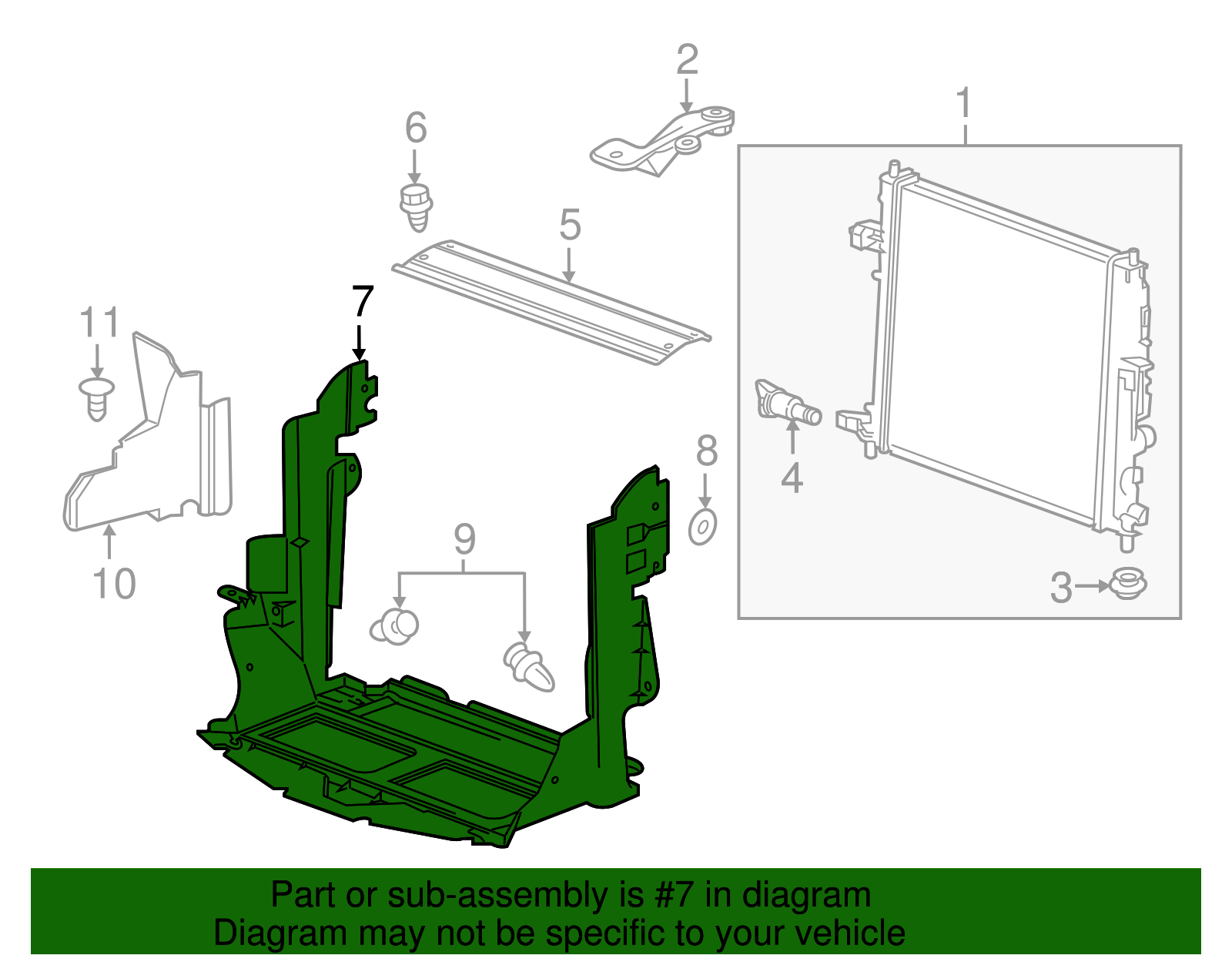 2016-2023 Chevrolet Camaro Lower Radiator Air Baffle 84388317 GM ...