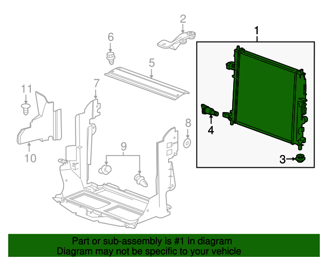 2016-2023 GM Radiator 84352738 | Auto Parts Express