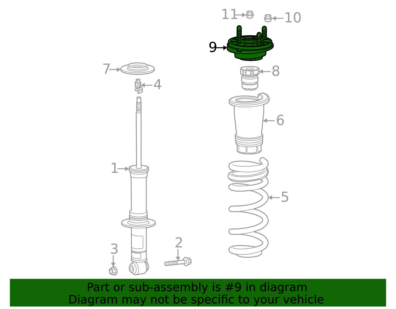 84477438 - Rear Shock Absorber Mount 2021-2024 GM | Gateway Buick GMC Parts