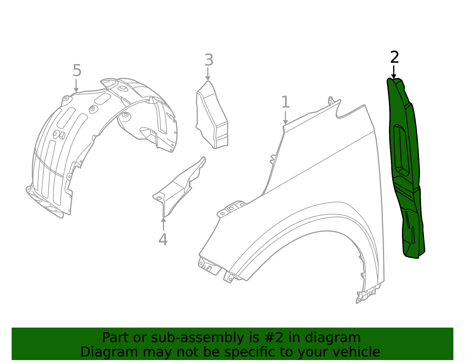 84116-R0000 - Fender Insulator 2022-2025 Kia Carnival | Kia.Parts Store