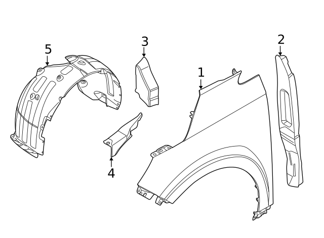 86811-R0000 - Fender Liner 2022-2024 Kia Carnival | Kia.Parts Store