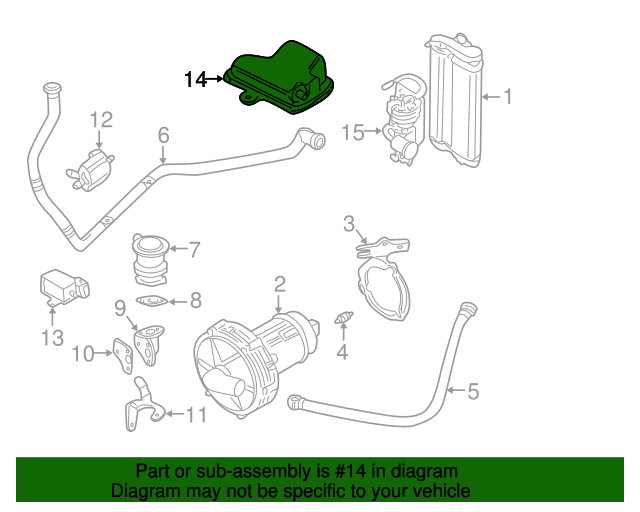 2000-2005 Volkswagen Jetta Vacuum Reservoir 06A-131-541-A | vwpartscente