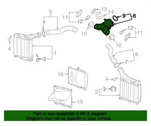2014-2018 Porsche Inter-Cooler Pipe Adapter 970-110-140-63 | Sunset ...