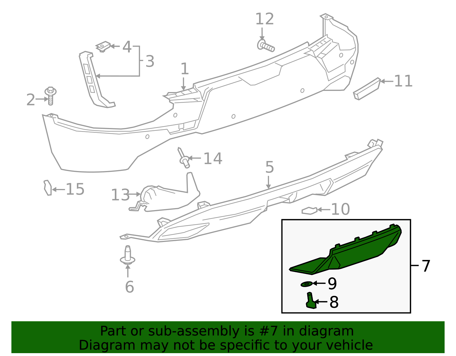2019-2025 Chevrolet Blazer Satin Steel Rear Bumper Cover Trailer Hitch ...