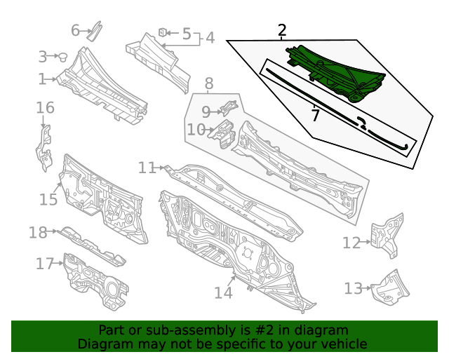 Grille(L) Cowl DGH9-50-7S0A | TascaParts.com