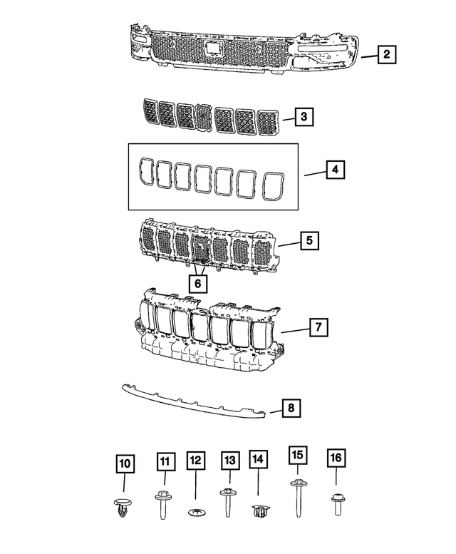 2022-2023 Jeep Texture Grille 68548772AA | Mopar Estores