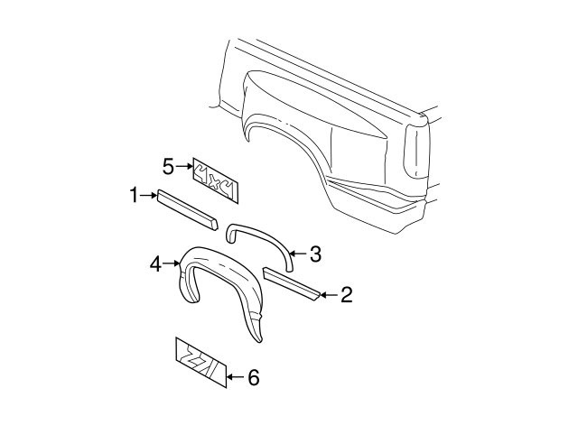 15552357 GM Pickup Box Side Rear 4x4 Decal | GM Parts Store