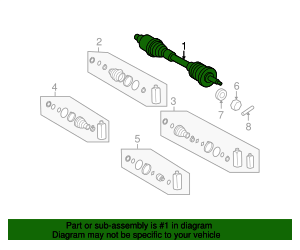 2011 Hyundai Azera CV Axle Assembly 49500-3L950 | AutoNationParts.com