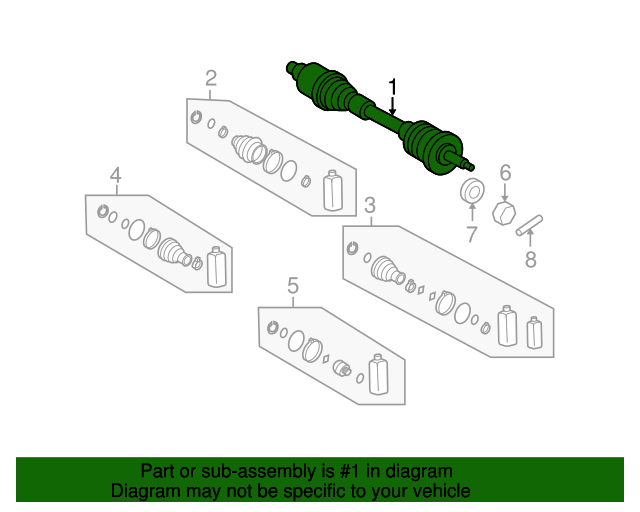 2011 Hyundai Azera Axle Assembly 49500-3L950 | QuirkParts