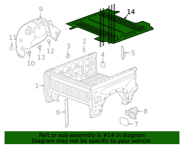 2020-2024 GMC Bed Mat W\\/Gmc Logo 84634079 | AwesomeParts.com