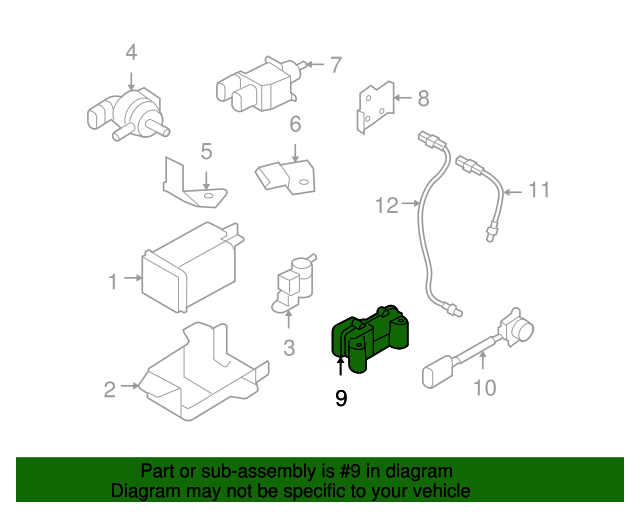 28320-3C000 - Exhaust Gas Recirculation (EGR) Vacuum Delay Valve 2010 ...