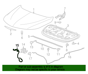 84156352 - Hood Secondary Latch Release Cable 2016-2023 Chevrolet ...