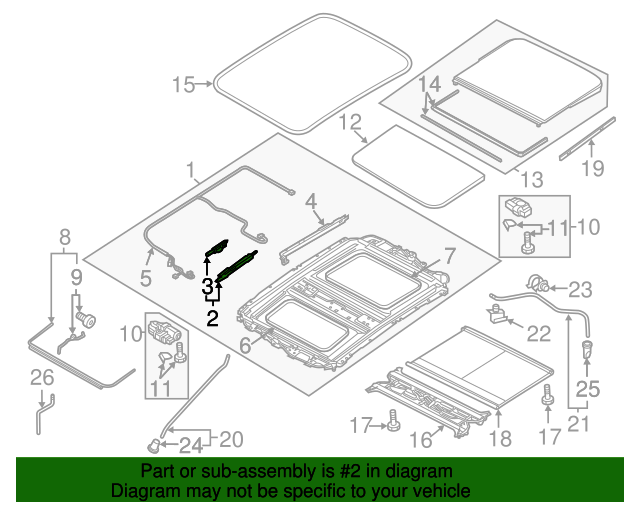 4H4-898-738 - Slide Assembly 2011-2018 Audi A8 Quattro | Audi OEM Parts