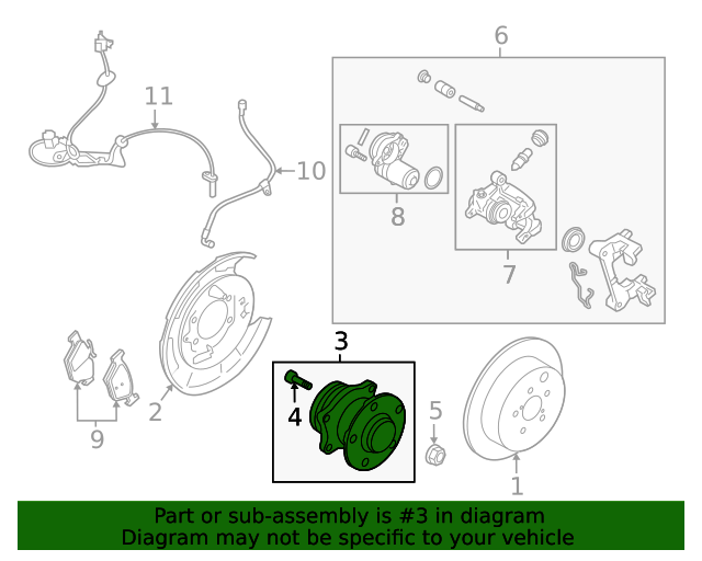 2015-2024 Subaru Hub Assembly 28473XC00D | OEM Parts Online