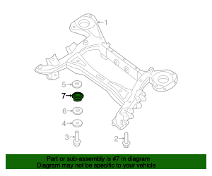 55476-1LA0A - Suspension Crossmember Insulator 2017-2024 Nissan Armada ...