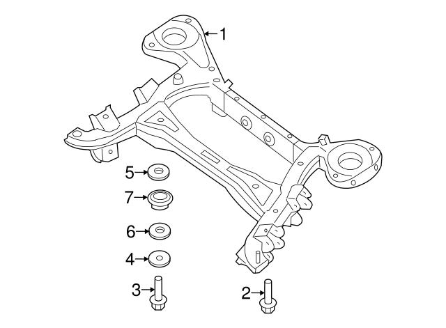 2003-2024 Nissan Suspension Cross-Member Stopper 55475-AG000 ...