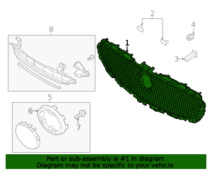 2020-2021 Mazda CX-30 Grille Assembly DGH9-50-710A | QuirkParts