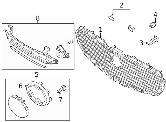 2020-2021 Mazda CX-30 Lower Grille DGH9-50-1T0 | RealMazdaParts.com