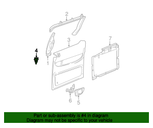 2001-2020 Mopar Door Trim Panel Retainer 6505918AA | TascaParts.com