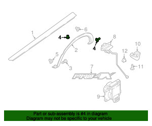 2011-2024 Nissan Wheel Opening Molding Grommet 76848-JG00B | TascaParts.com