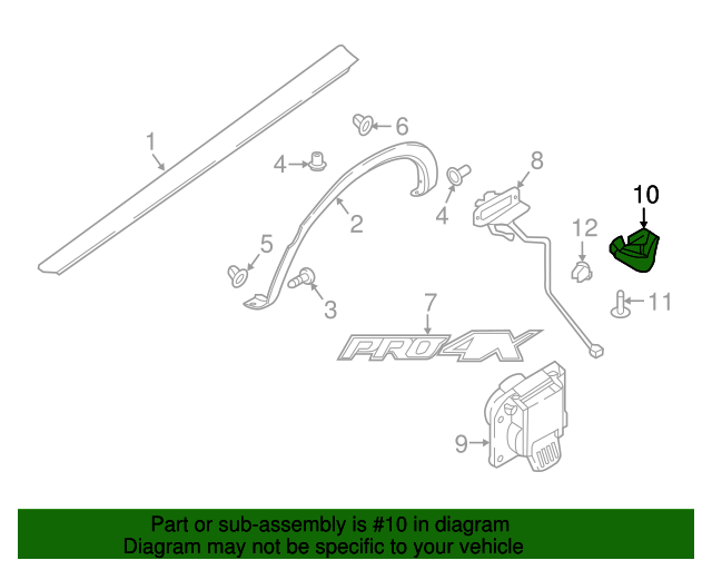 2016-2021 Nissan Air Deflector 93882-EZ00A | Nissan Parts Plus