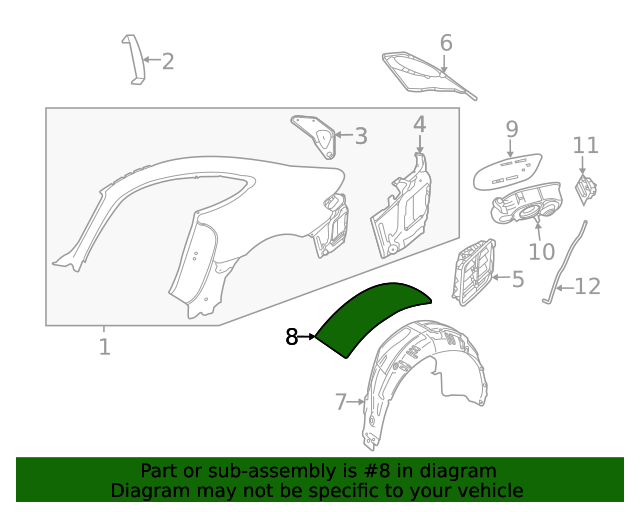 197-880-01-35 - Quarter Panel Splash Shield Insulator 2016-2023 ...