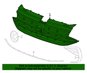 2022 Volkswagen Tiguan Center Grille 5NN-853-651-S-ZLL | QuirkParts