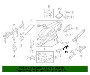 212-680-80-07 - Center Molding 2010-2013 Mercedes-Benz | Mercedes-Benz ...