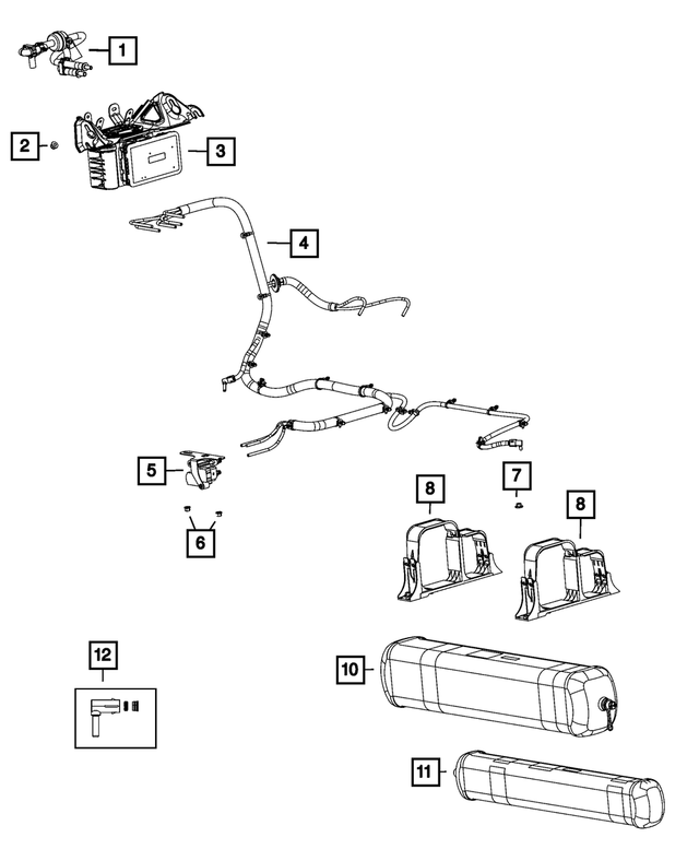 2019-2025 Mopar Air Line Assembly Elbow Clip 68526604AA | Mopar eStore