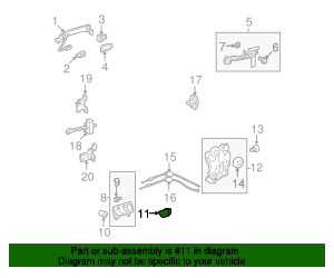 69284-20010-C0 - Handle, Inside Plug 2008-2013 Toyota Highlander ...