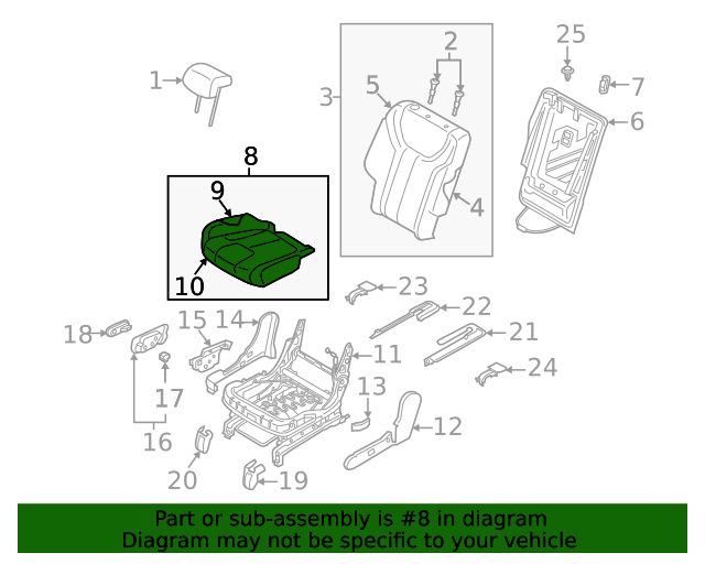 89200-S9000ONB - Cushion Assembly 2020-2022 Kia Telluride | Kia.Parts Store