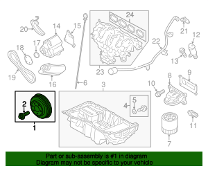 2013-2024 Ford Crankshaft Pulley NJ5Z-6312-A | OEM Parts Online