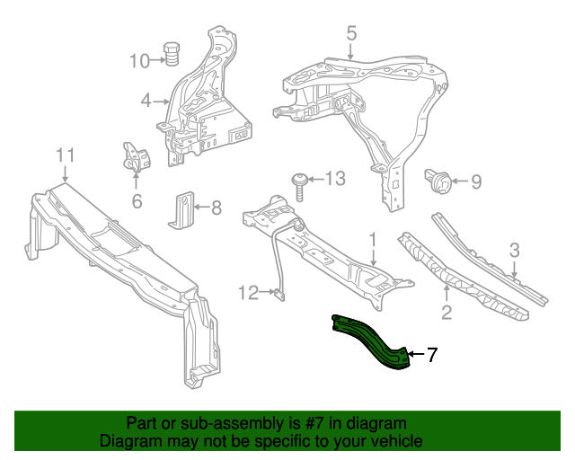 212-620-01-85 - Mount Frame Bracket 2010-2018 Mercedes-Benz | Mercedes ...