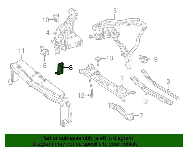 207-626-03-19 - Mount Frame Support 2012-2018 Mercedes-Benz | Mercedes ...