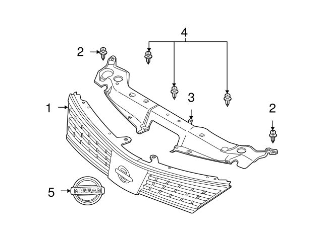 2007-2009 Nissan Versa Grille Assembly 62310-EM30A | TascaParts.com