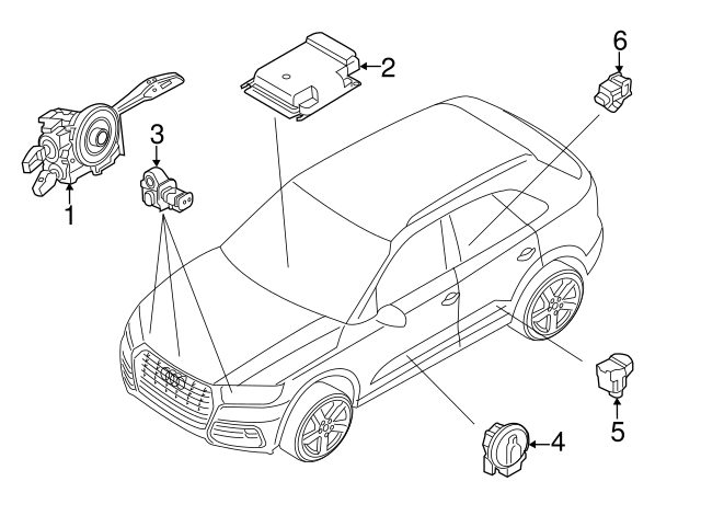 2018-2024 Audi Air Bag Impact Sensor 4N0-959-651-D | Audi USA Parts
