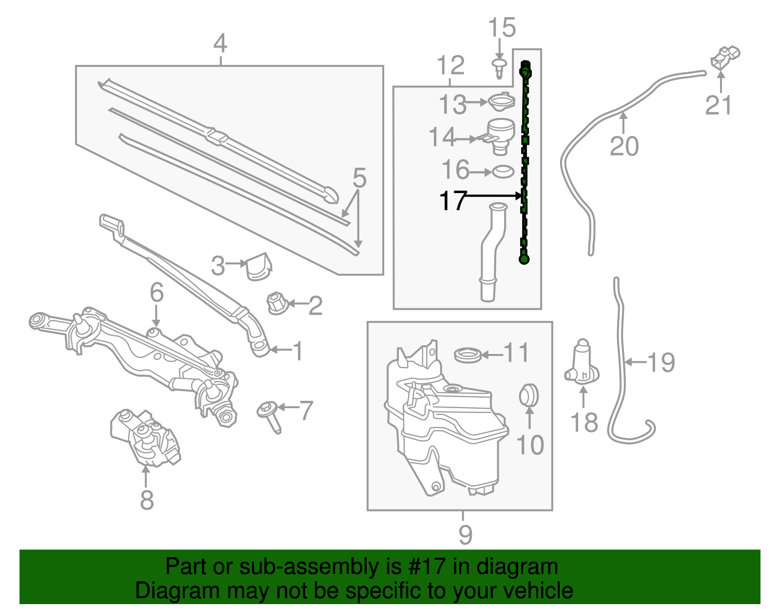 85312-47020 - Windshield Washer Pump Strainer - 2016-2020 Toyota ...