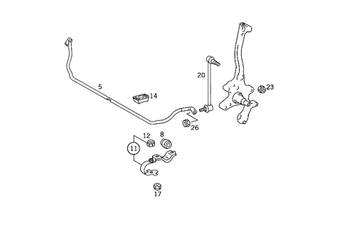 Front Torsion Bar-Standard Suspension for 1993 Mercedes-Benz 300 SD ...