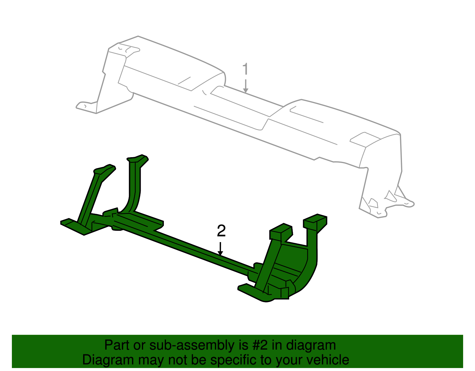 20939829 - Front Bumper Impact Bar Skid Plate 2004-2013 GM | Chevrolet ...