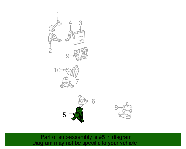 12360-20130 - Engine Mount 2004-2006 Lexus ES330 | AutoNationParts.com