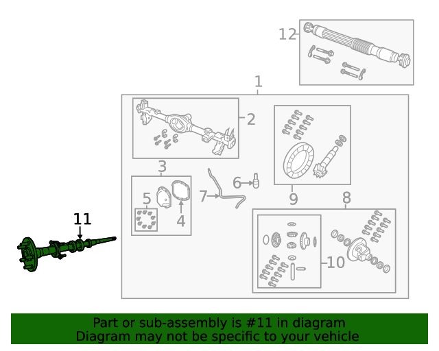 2020 Jeep Gladiator Axle Shaft 68474094AA | TascaParts.com