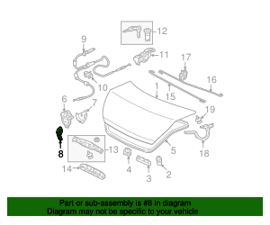 74862-TA0-003 - Striker Trunk - 2008-2015 Honda | Honda Factory Parts