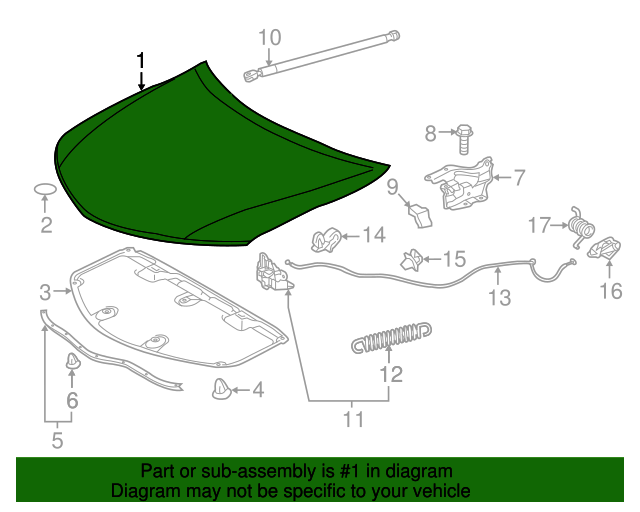 53301-06150 - Hood Panel - 2012-2014 Toyota Camry | OEMGenuineParts.com